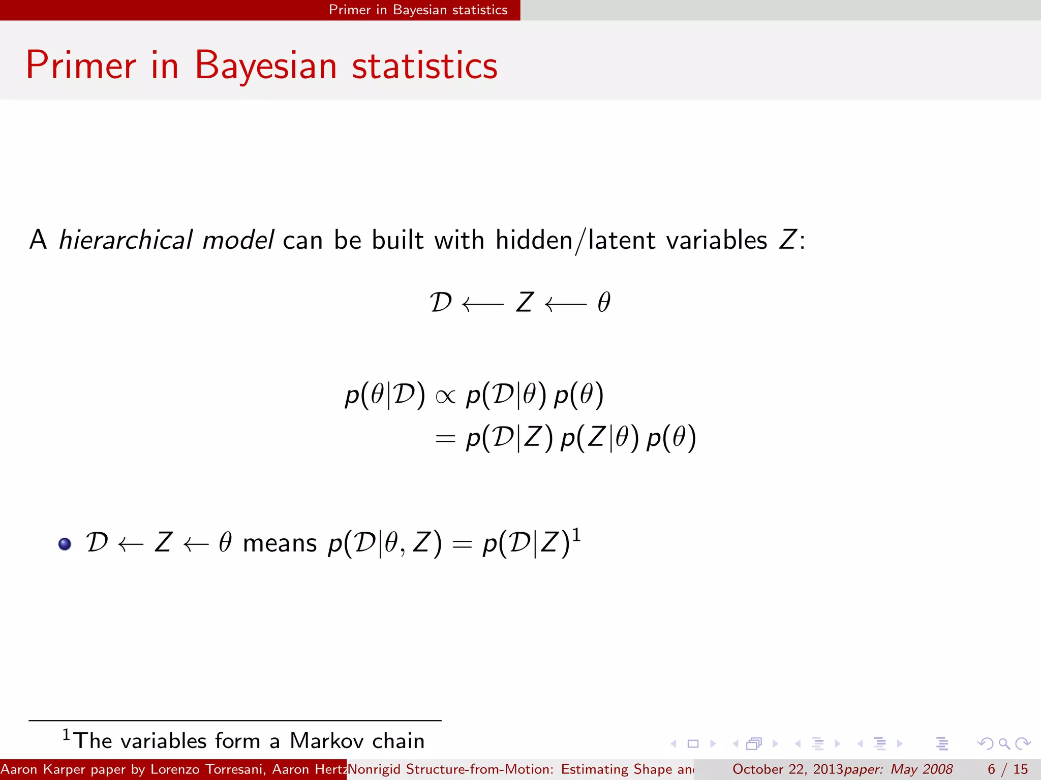 Presentation on Bayesian Structure from Motion | PDF