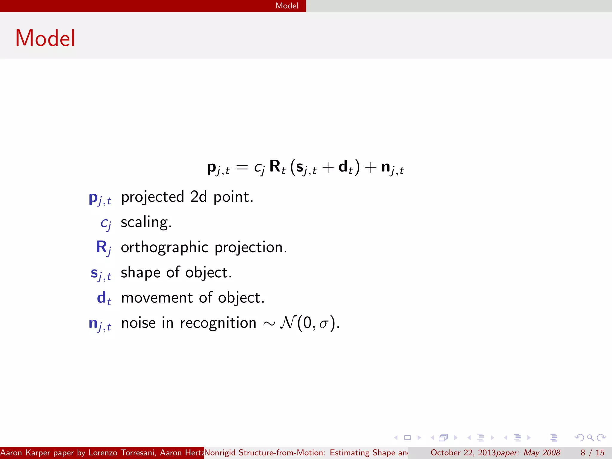 Presentation on Bayesian Structure from Motion | PDF