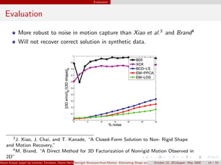 Presentation on Bayesian Structure from Motion | PDF