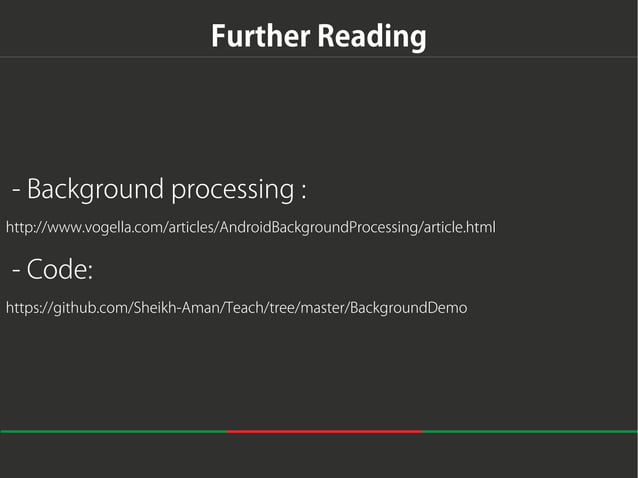 Android : Background Processing | PPT