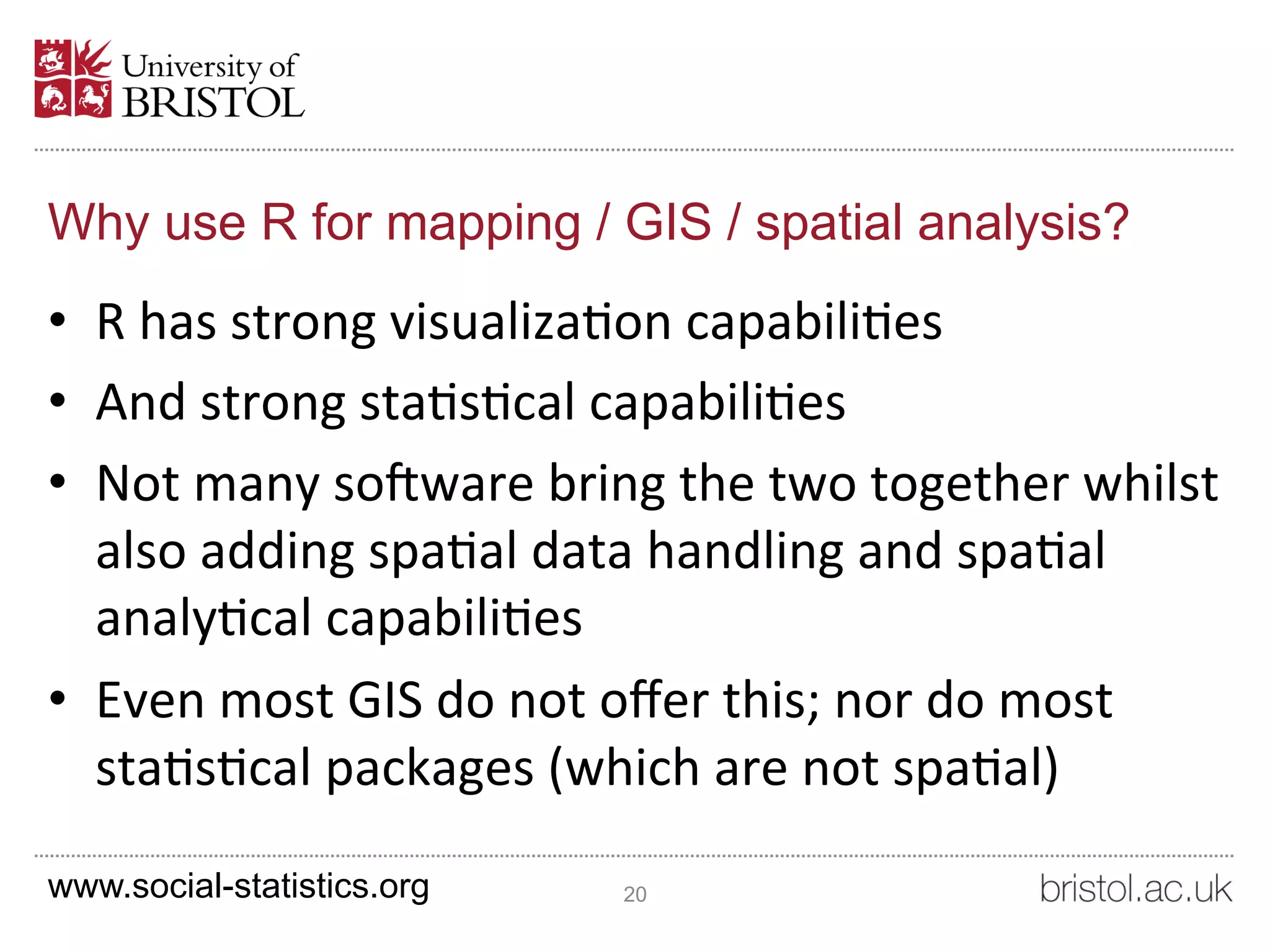 An Introduction To Mapping Gis And Spatial Modelling In R