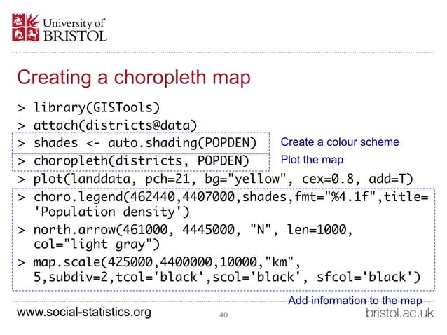 An Introduction to Mapping, GIS and Spatial Modelling in R (presentation) | PPT