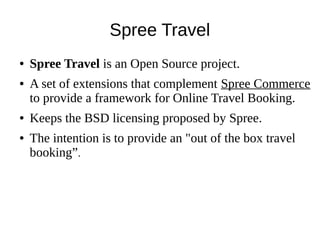 Spree Travel: Open Travel Marketplace Framework | ODP