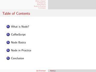 Building Fast, Modern Web Applications with Node.js and CoffeeScript | PPT