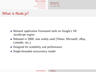 Building Fast, Modern Web Applications with Node.js and CoffeeScript | PPT