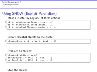 Parallel Computing with R | PPT