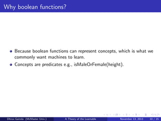 A Theory of the Learnable; PAC Learning | PDF