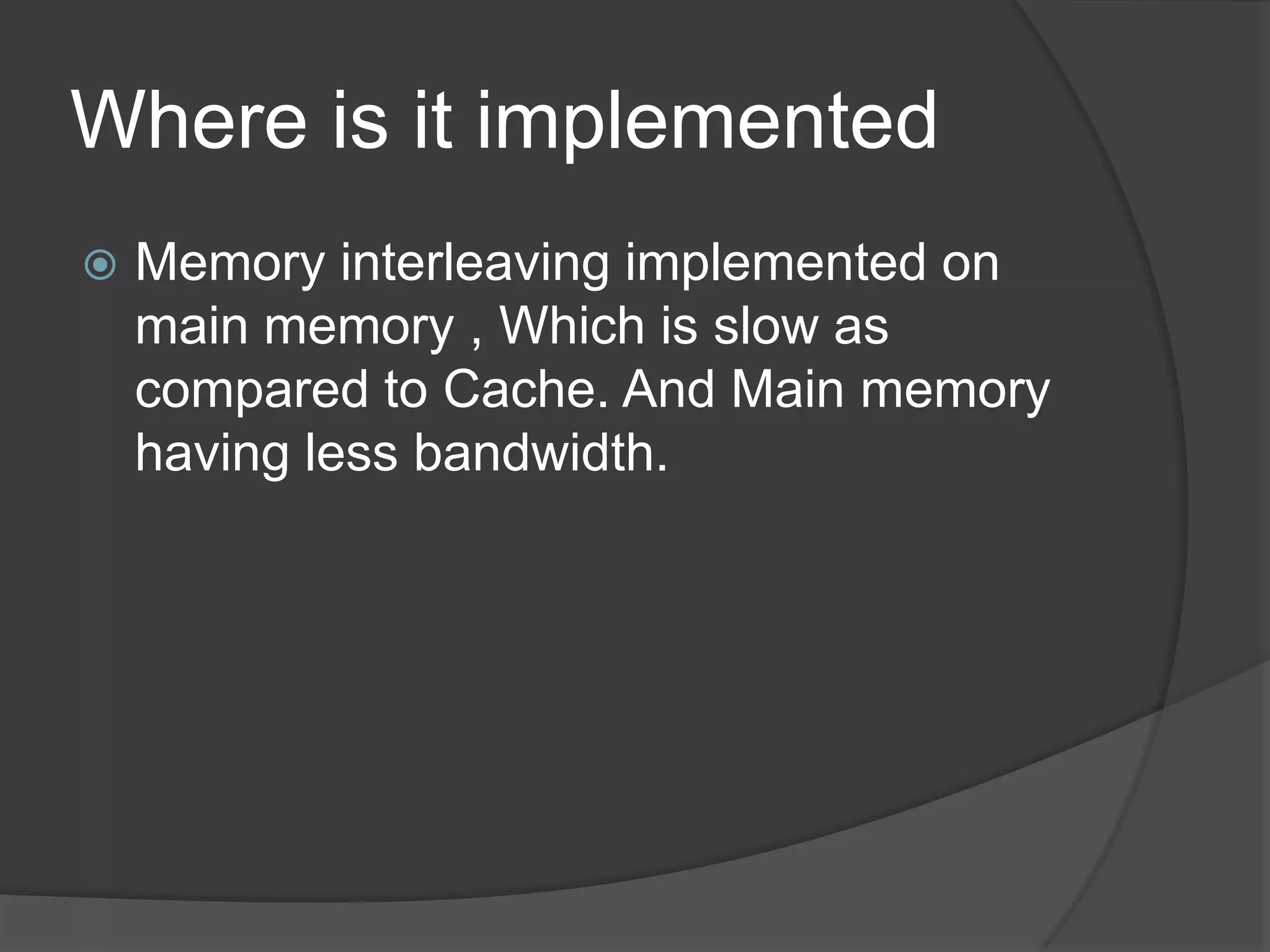 memory Interleaving and low order interleaving and high interleaving | PPTX