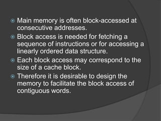 memory Interleaving and low order interleaving and high interleaving | PPTX