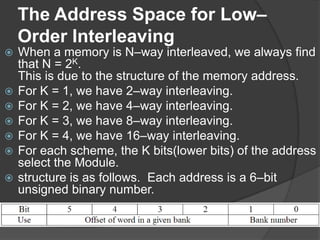 memory Interleaving and low order interleaving and high interleaving | PPTX