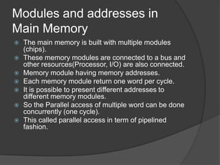 memory Interleaving and low order interleaving and high interleaving | PPTX