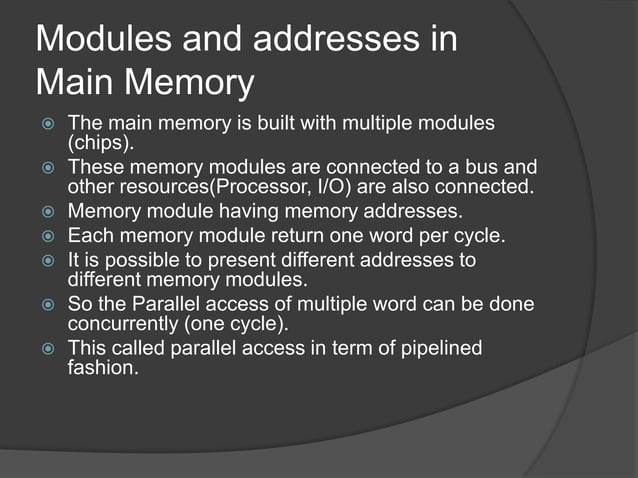memory Interleaving and low order interleaving and high interleaving ...