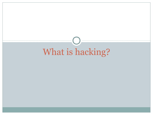 Basic Introduction to hacking | PPT