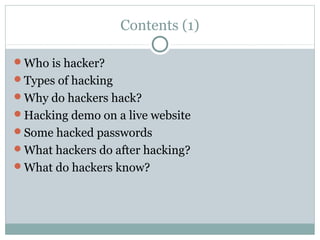 Basic Introduction to hacking | PPT