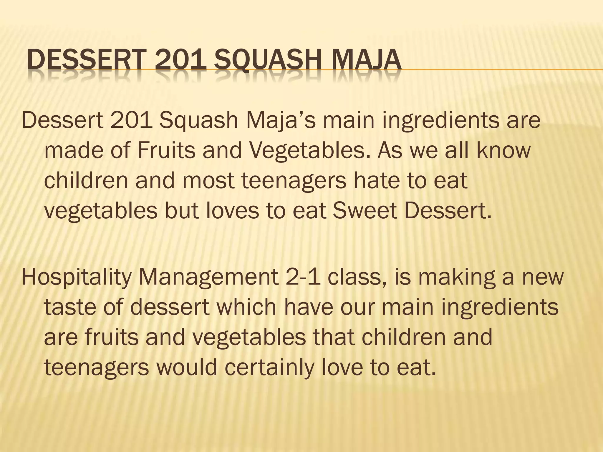 Squash Maja Presentation | PPT