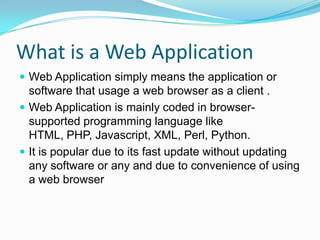 Web Application | PPTX