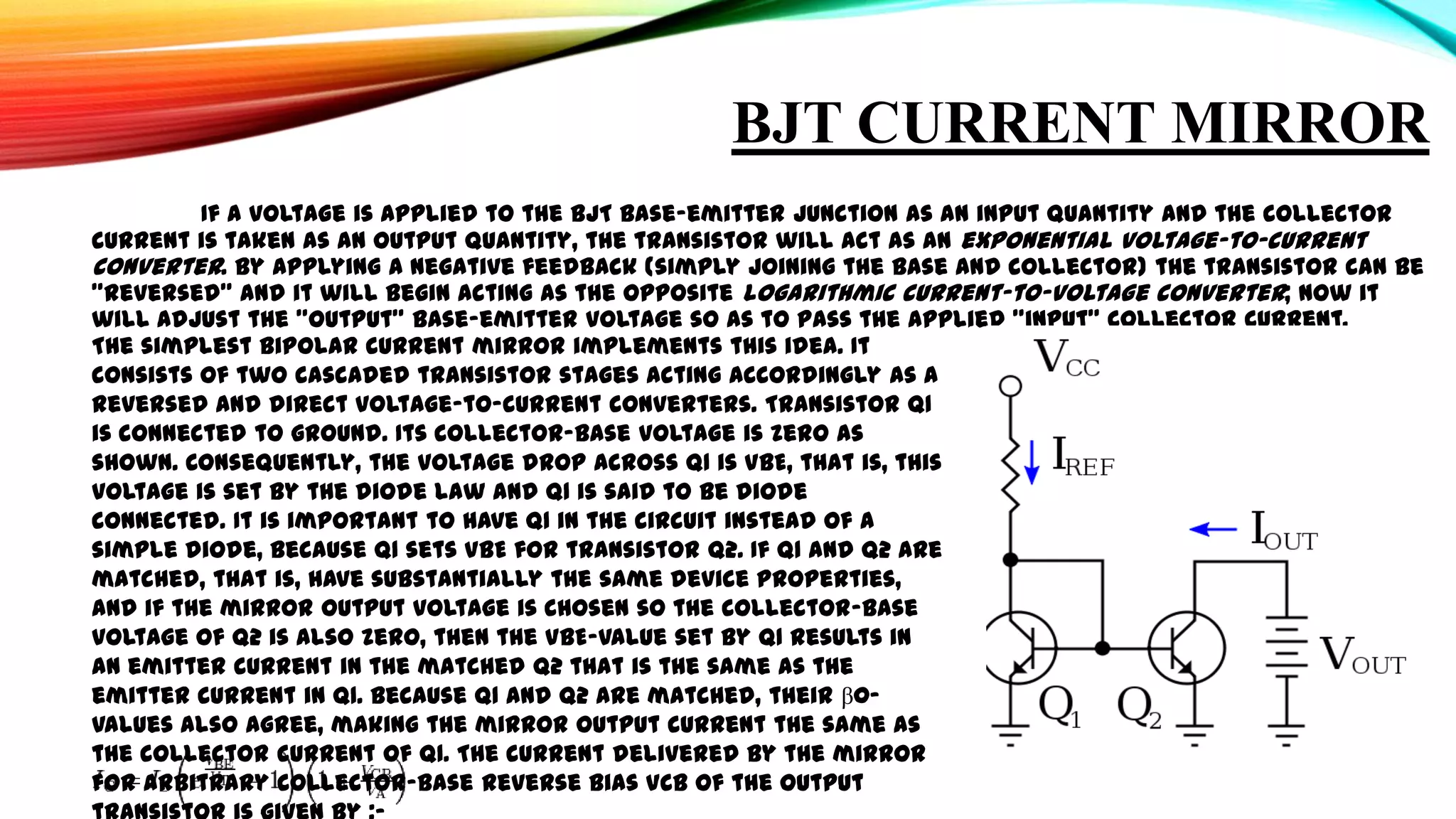 Current mode circuits & voltage mode circuits | PPTX