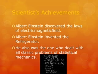 Albert Einstein's Life | PPT