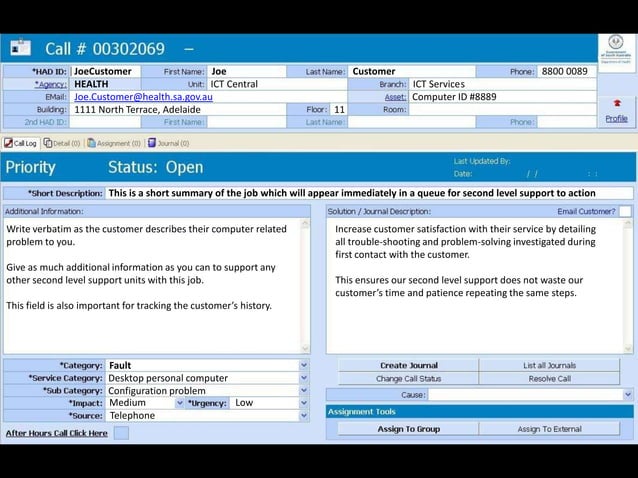 How to use the HEAT helpdesk call-logging software | PPT