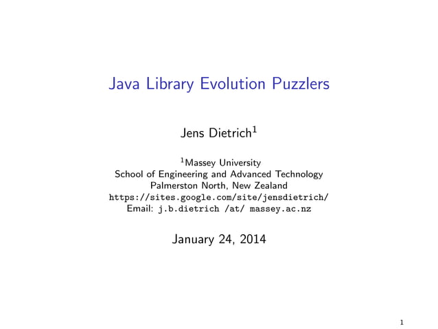 Java Library Evolution Puzzlers | PDF | Programming Languages | Computing
