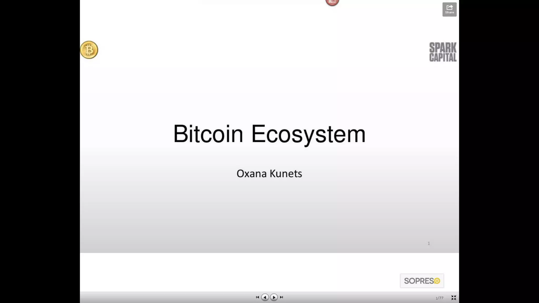 Bitcoin Market Summary - Spark Capital - Produced by Oxana Kunets | PDF
