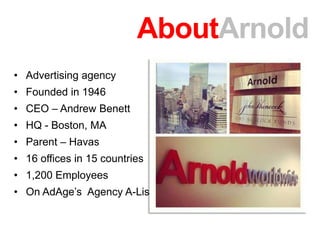 Arnold Worldwide Internship | PPTX