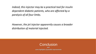 Self-administration of insulin for quadriplegic diabetic patients | PPT