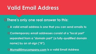 Email Validation | PPTX
