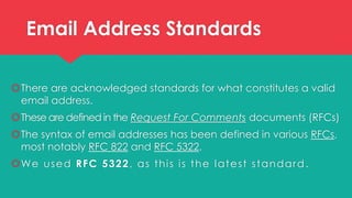 Email Validation | PPTX
