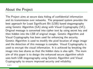 Steganography using visual cryptography | PDF | Information and Network Security | Computing