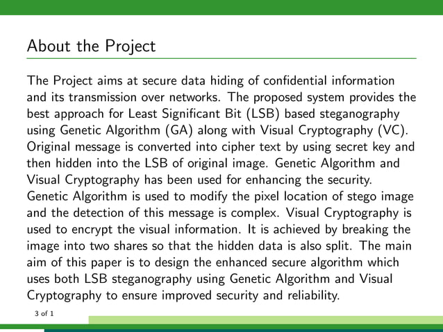 Steganography using visual cryptography | PPT