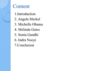 5 Powrfull Women In The World.ppt