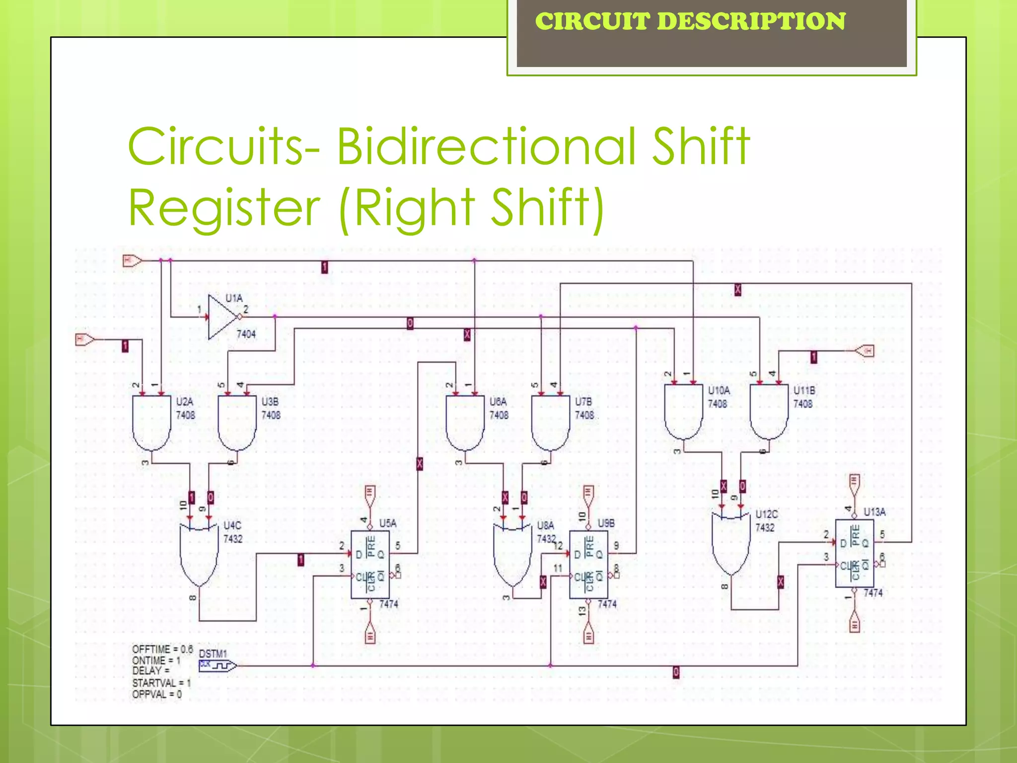 Presentation on Bidirectiona shift register using orcad | PPTX