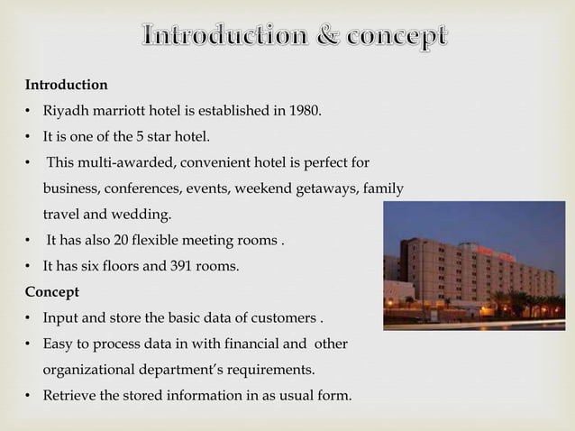 Marriott hotel presentation | PPT