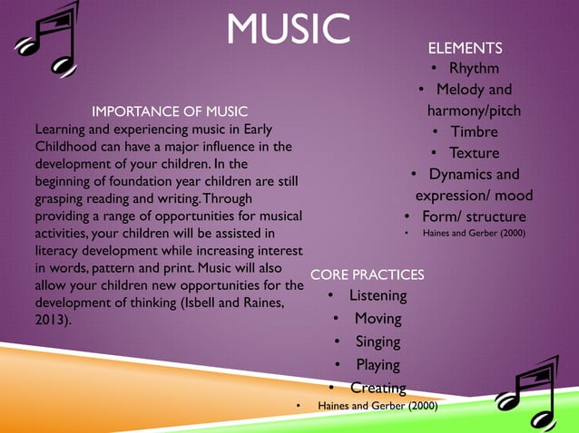 Arts in Early Childhood assignment 1 | PPTX | Children\'s Music | Music