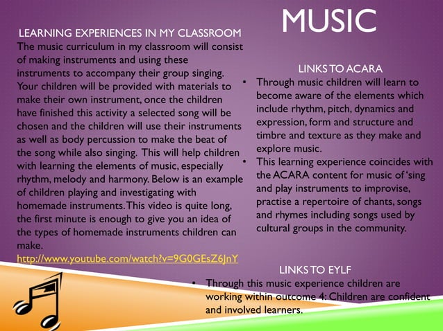 Arts in Early Childhood assignment 1 | PPTX | Children\'s Music | Music