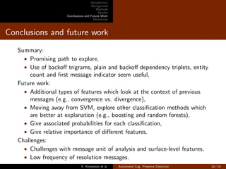 Automated Cognitive Presence Detection in Online Discussion Transcripts | PPT