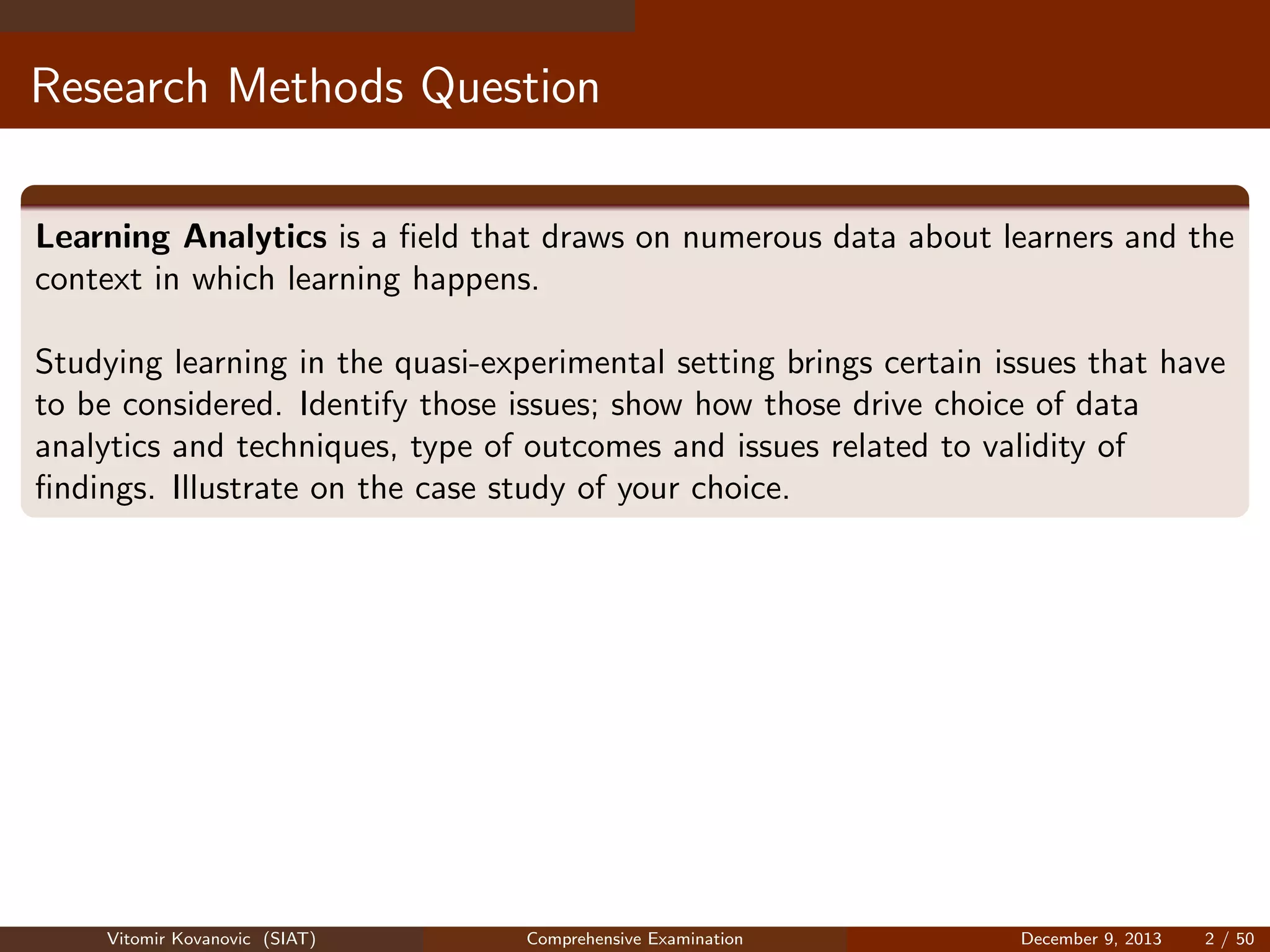 SFU SIAT Comprehensive Examination | PPT