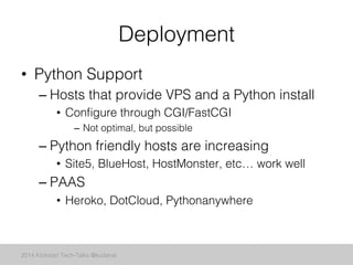 Snakes on the Web; Developing web applications in python | PPT