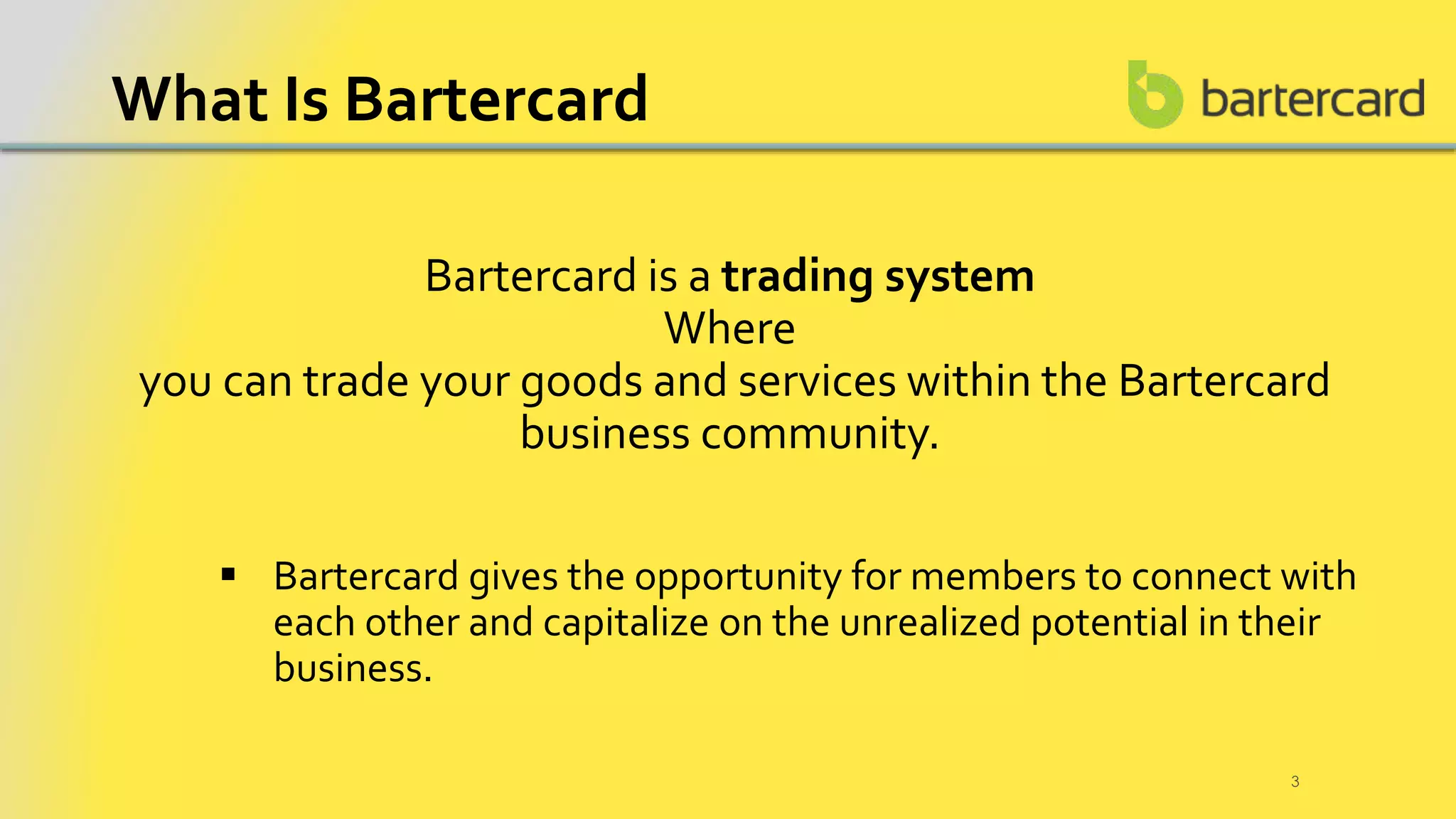 What Is Bartercard | PPT