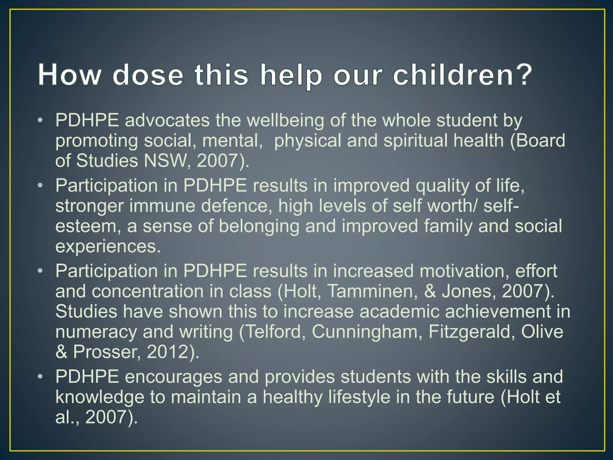 presentation PDHPE | PPT | Free Download