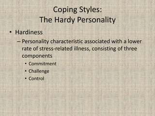 strees, coping and well being in perspective of psychology | PPT