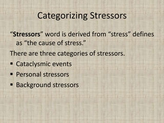 strees, coping and well being in perspective of psychology | PPT