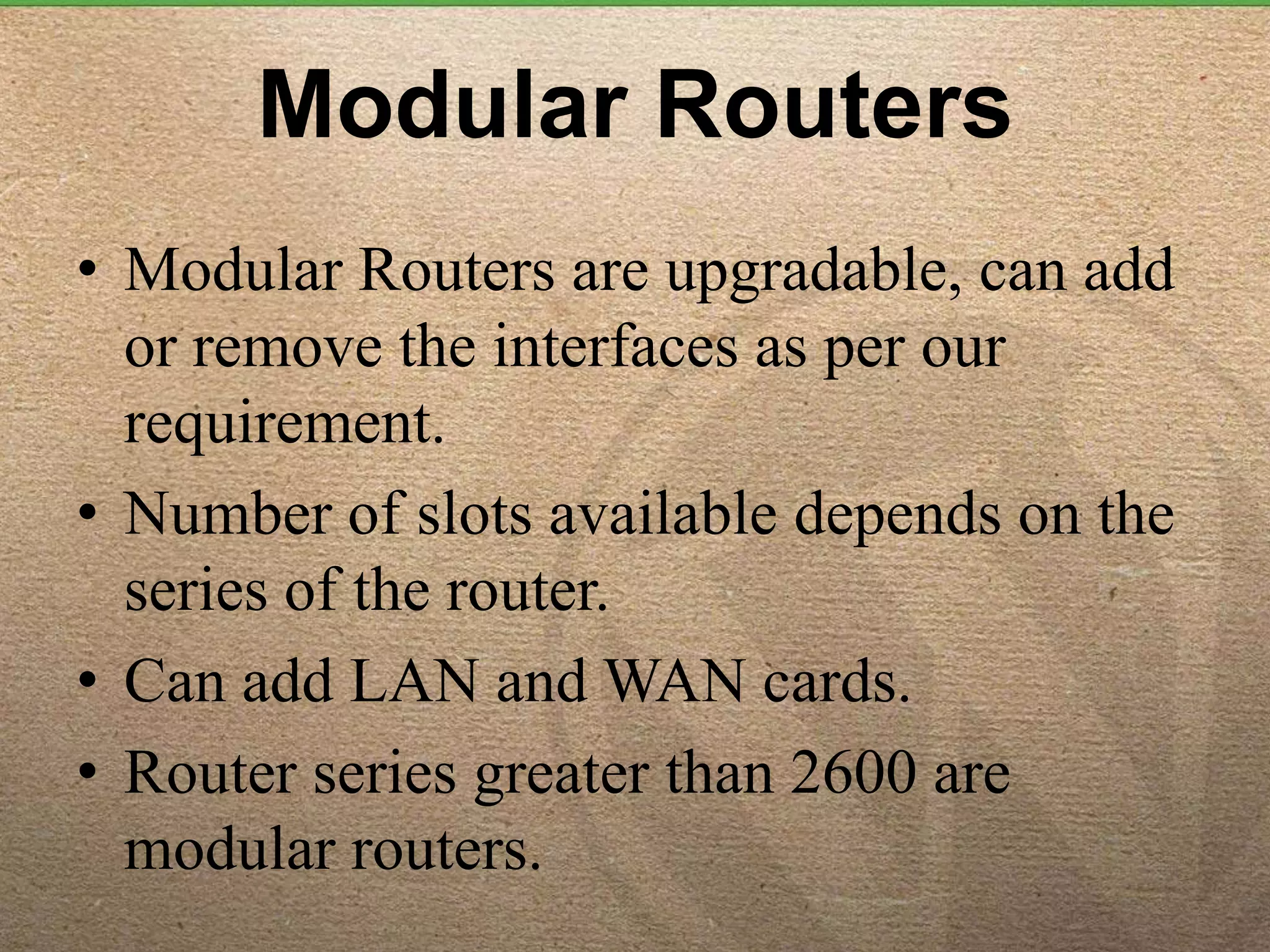 Routers and Routing Configuration | PPTX