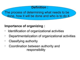 ORGANIZING princ of management | PPT