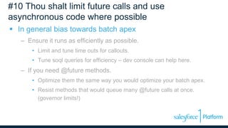 Salesforce Apex Ten Commandments | PPT