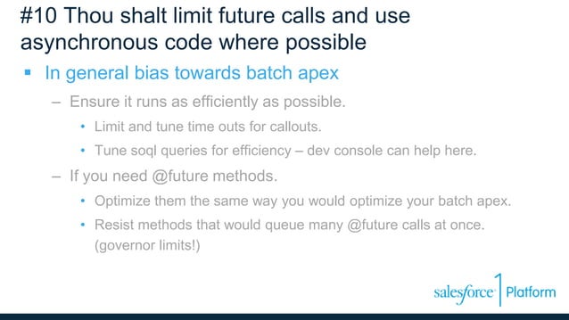 Salesforce Apex Ten Commandments | PPT