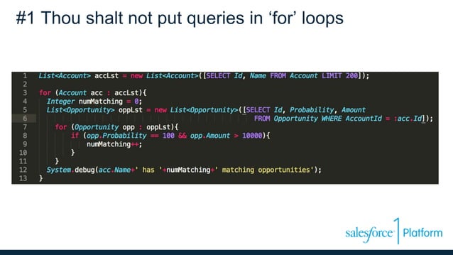 Salesforce Apex Ten Commandments Ppt 