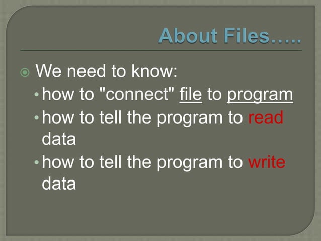 File Handling | PPT