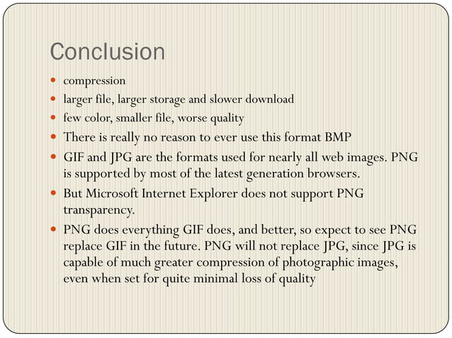 Commonly Used Image File Formats | PPT